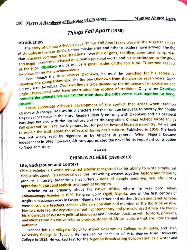 Chinua Achebe-Things Falls Apart | PDF