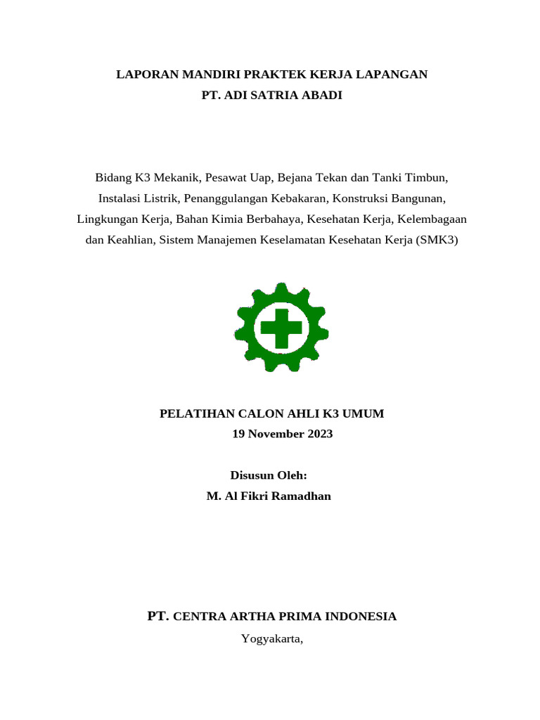 Contoh Laporan Individu | PDF | Teknologi & Rekayasa