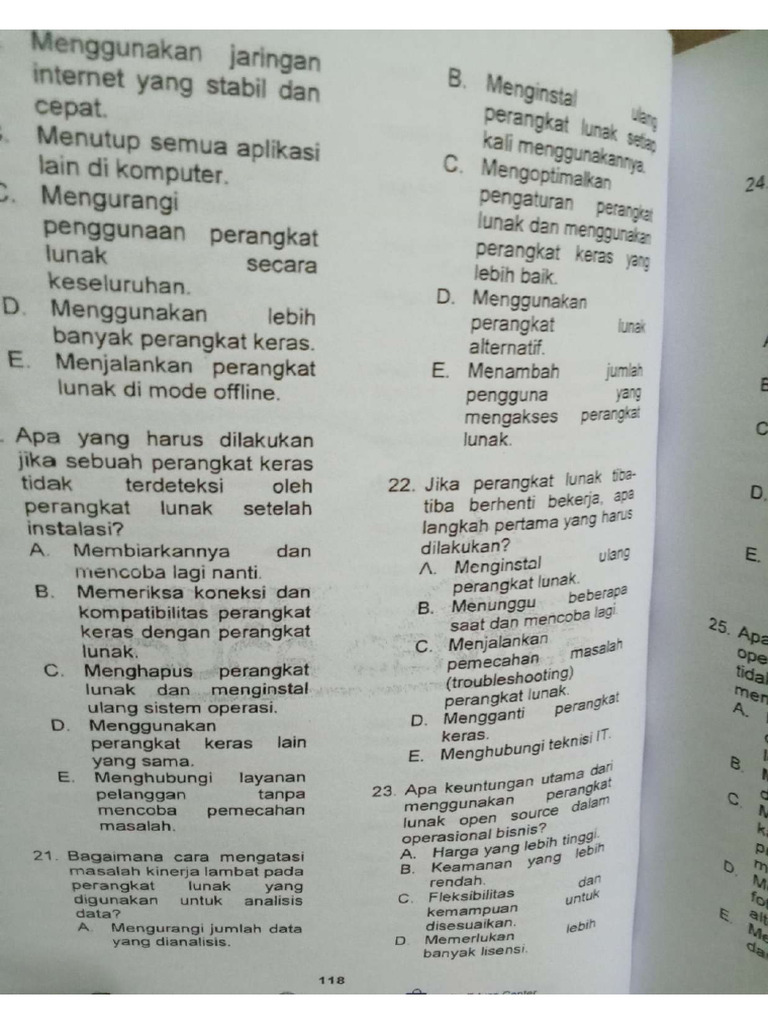 Contoh Soal Operator Layanan Oprasional 2 | PDF