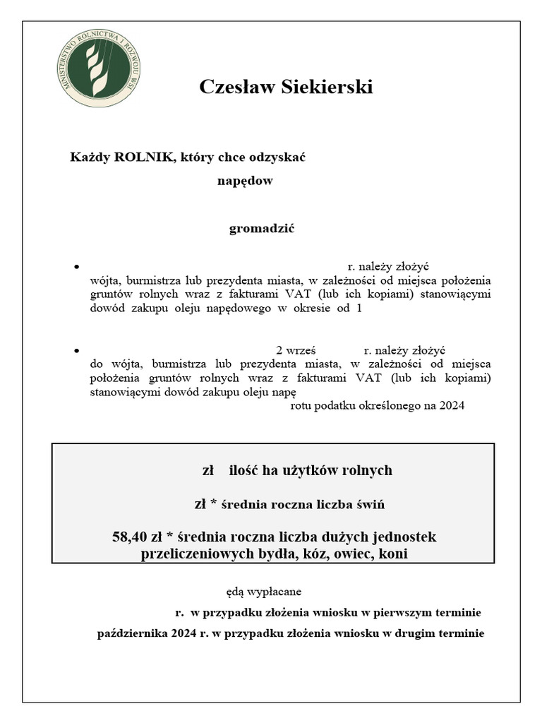 Zal 2 Procedura 2024 R | PDF