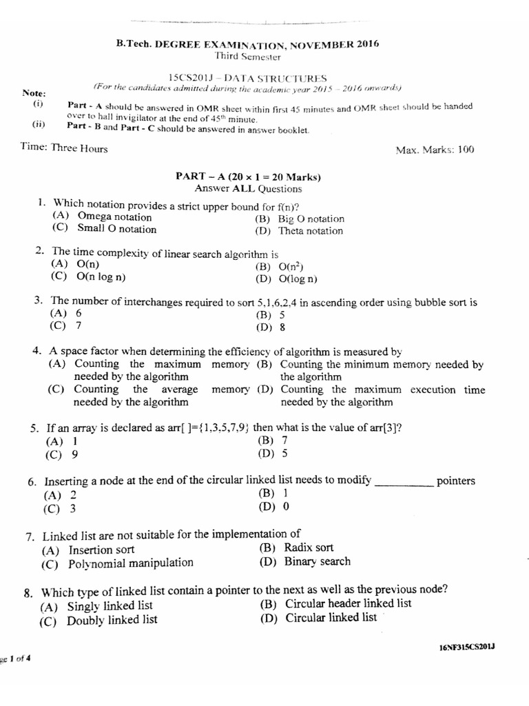 Data Structures Sem-Semester | PDF