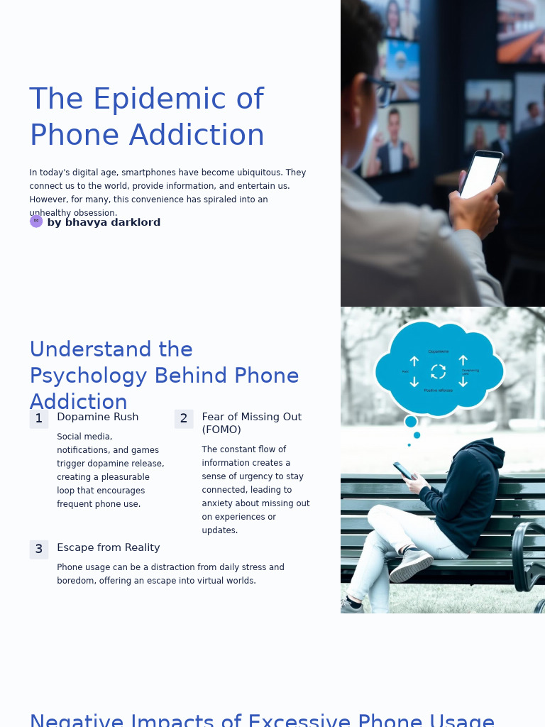 The Epidemic of Phone Addiction | PDF | Social Science