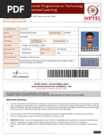 nptel hall ticket | PDF | Identity Document