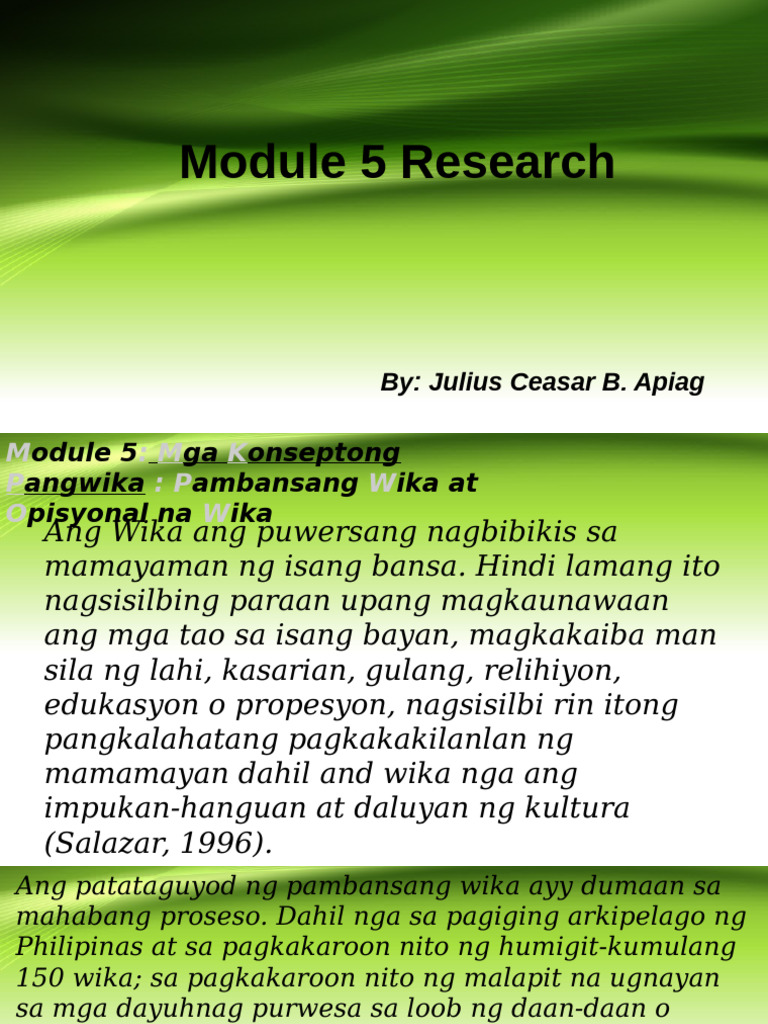 Module 5 Research Komyunikasyon | PDF