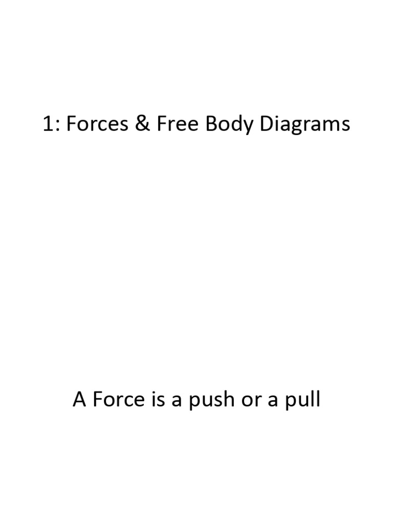 1: Forces & Free Body Diagrams | PDF | Force | Fundamental Interaction