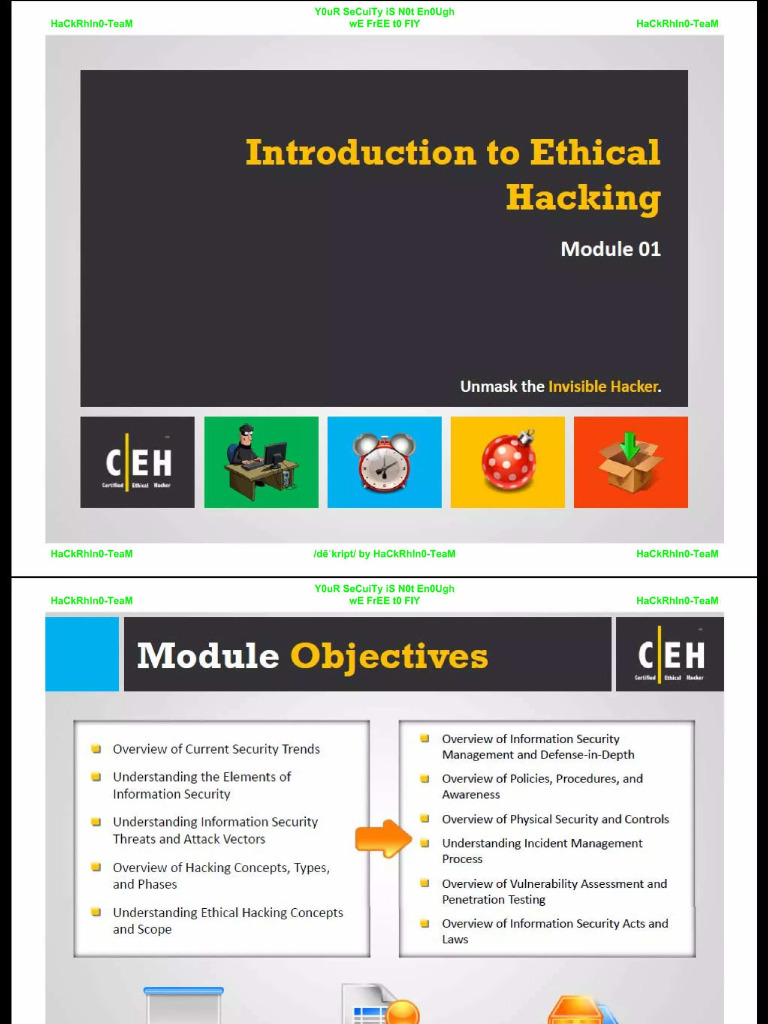 Module 01. Introduction To Ethical Hacking | PDF