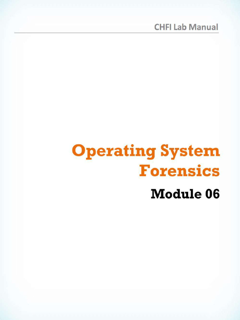 Operating System Forensics - Compressed | PDF