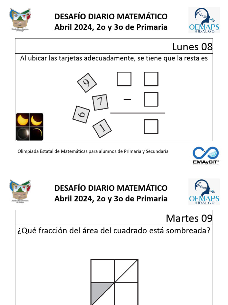 02 DDM 2o y 3o Primaria Abril 2024 | PDF
