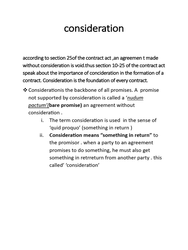 Cosideration 1 | PDF