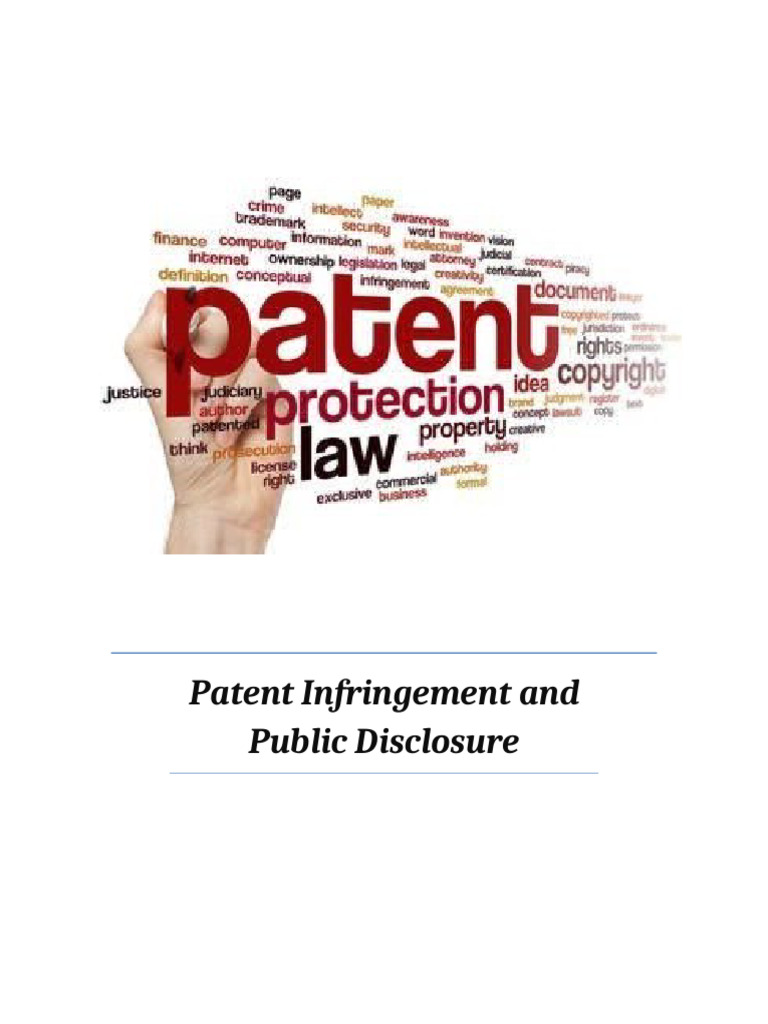 Patent - Infringement - Public - Disclosure - Research - Methodology (2 ...