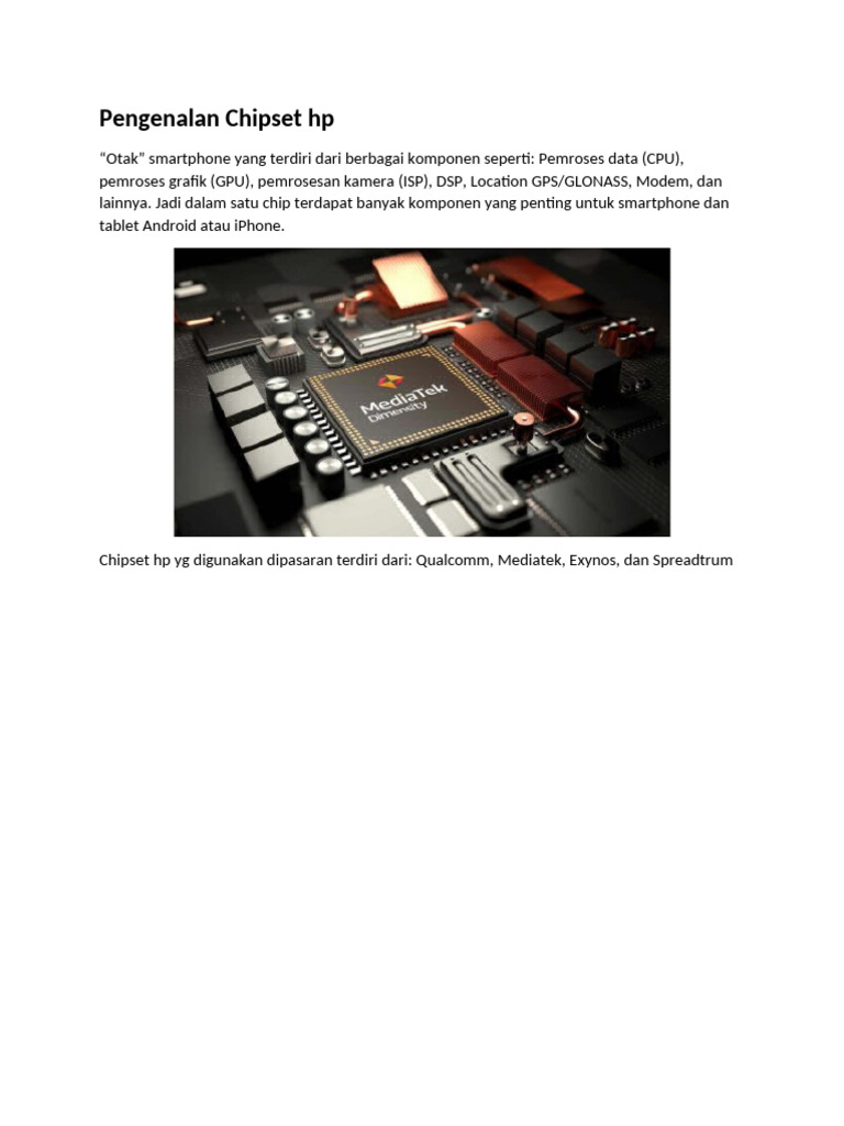 Pengenalan Chipset HP | PDF