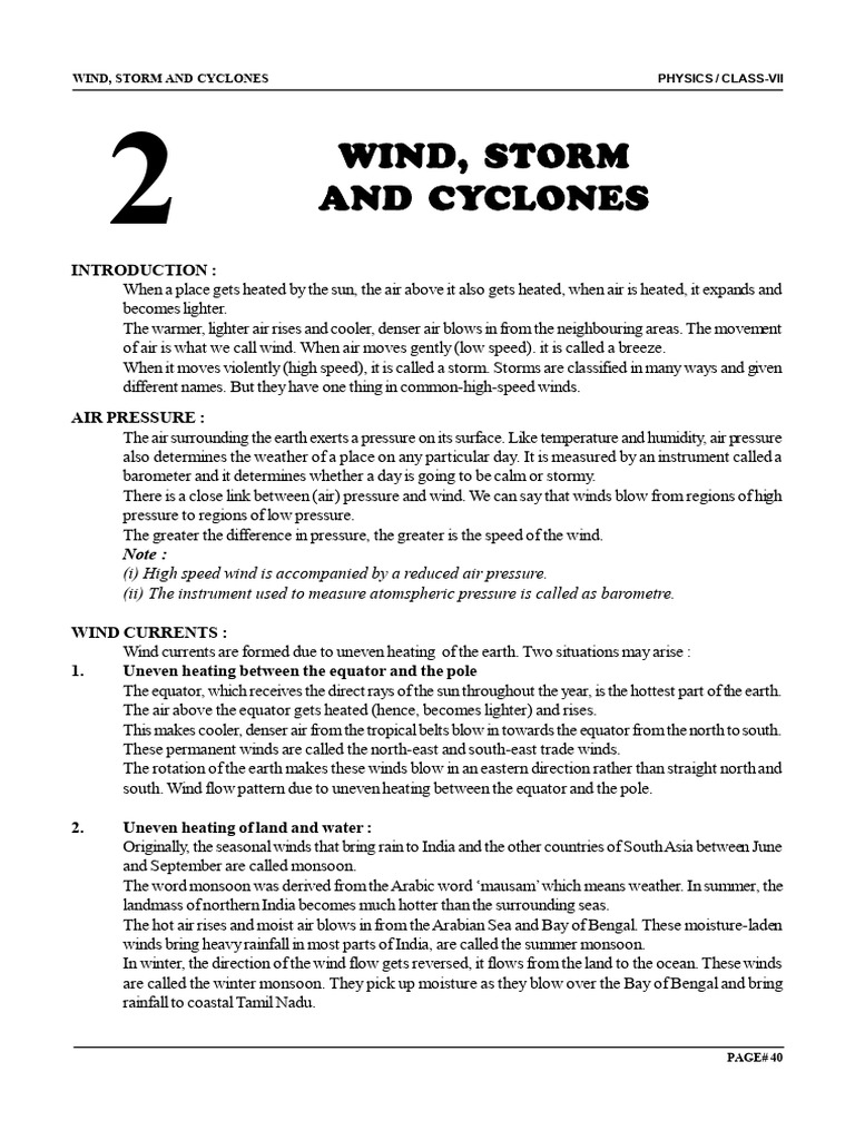 Winds, Storm & Cyclones - PMD | PDF | Tropical Cyclones | Wound