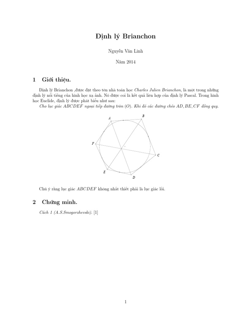 Brianchon Theorem | PDF