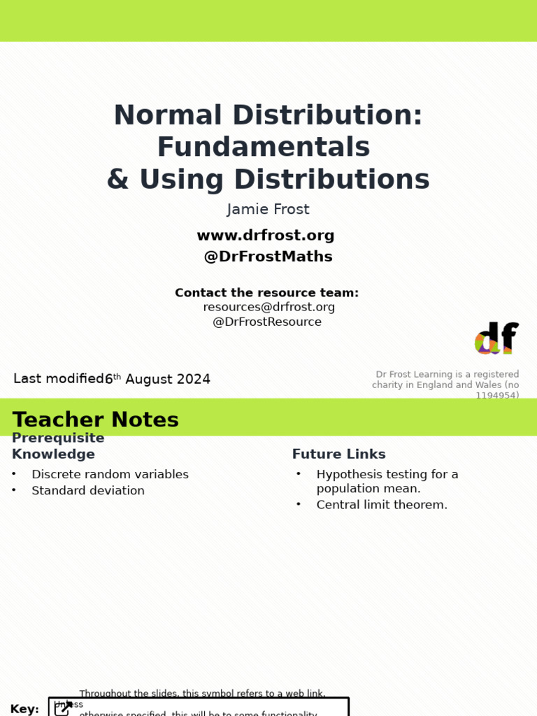 Normal Distribution - Fundamentals and Using Distributions - Lesson | PDF | Probability ...
