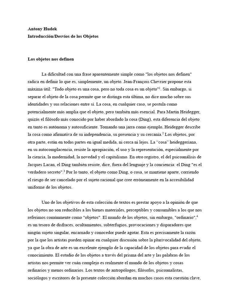 8 Hudek The Object-Traduccion | PDF | Verdad