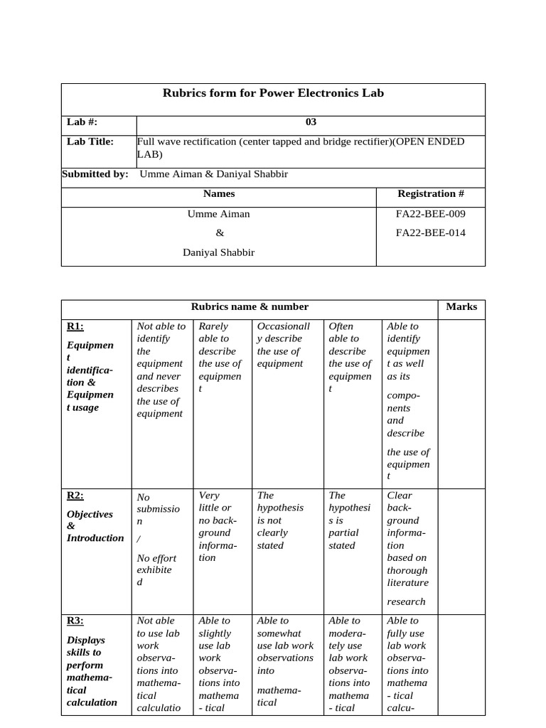 Full-Wave Rectifiers Lab Guide | PDF | Rectifier | Direct Current
