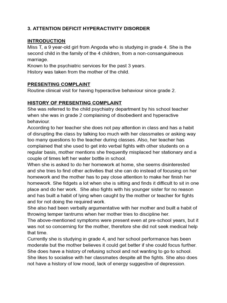 AHDH Sign | PDF | Attention Deficit Hyperactivity Disorder | Childbirth