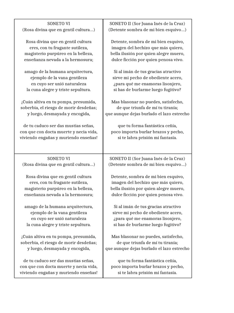 Sonetos Poemas | PDF | Poesía