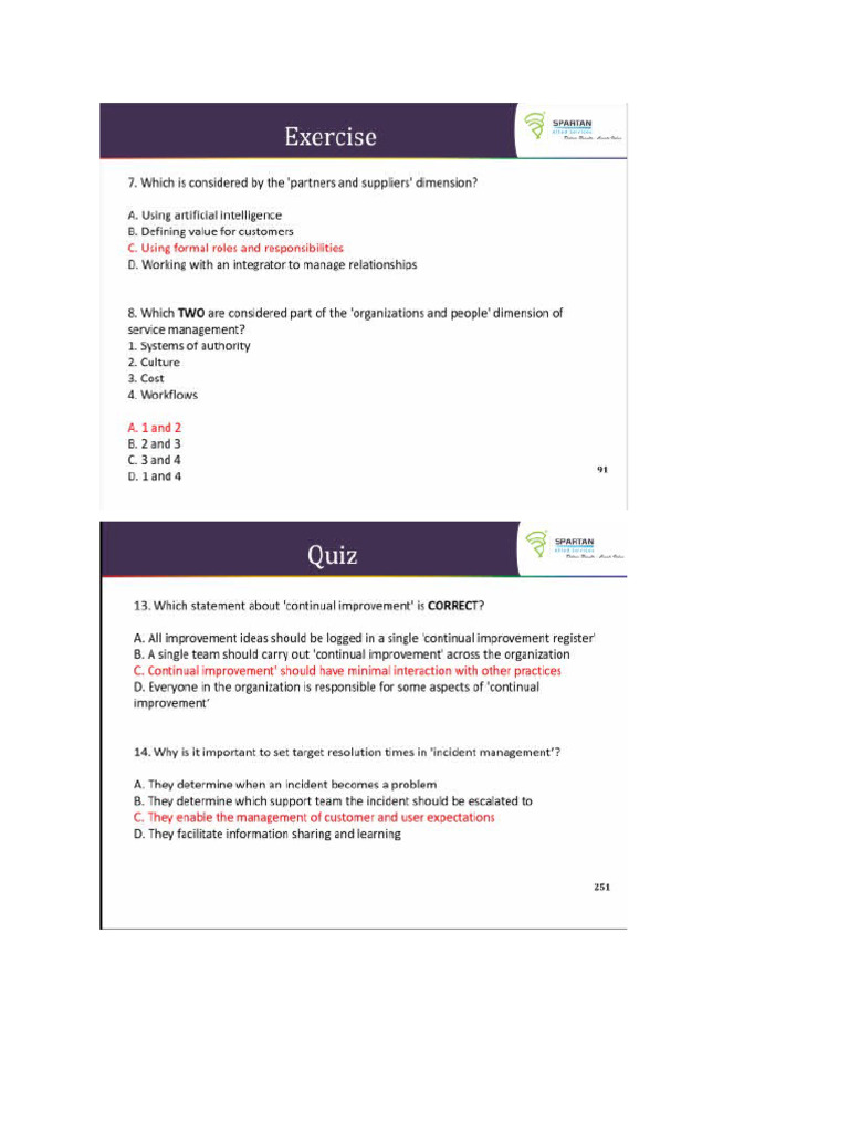 ITIL Training - Mock Exam | PDF