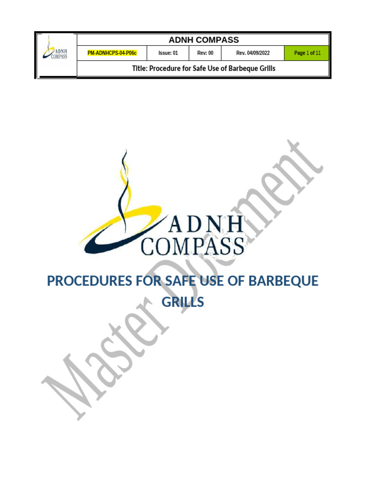 0409 SOP For BARBEQUE | PDF | Food Safety | Barbecue