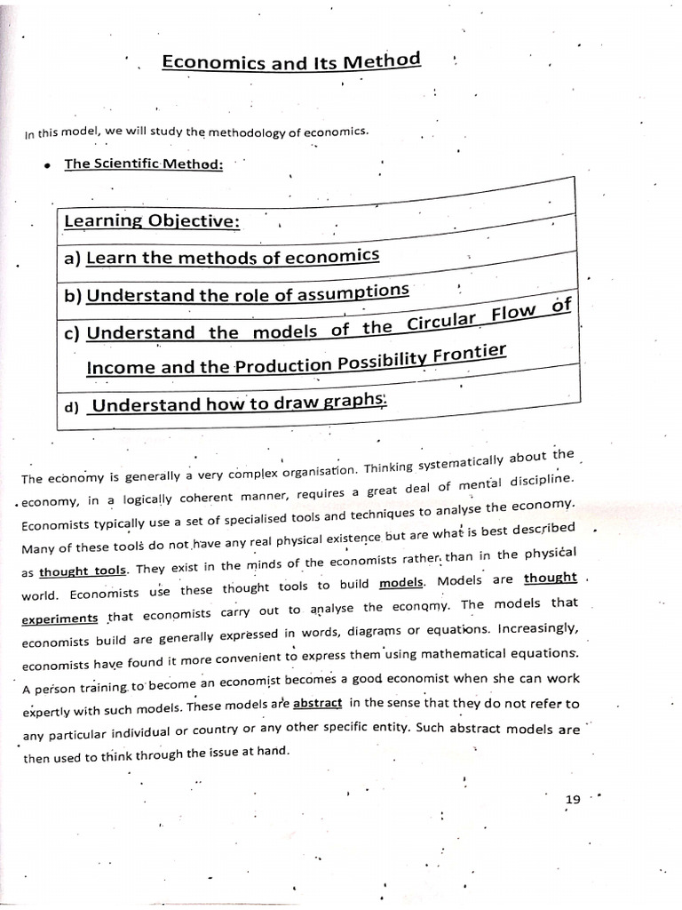 Module 1 Economic Models and Methodologies | PDF