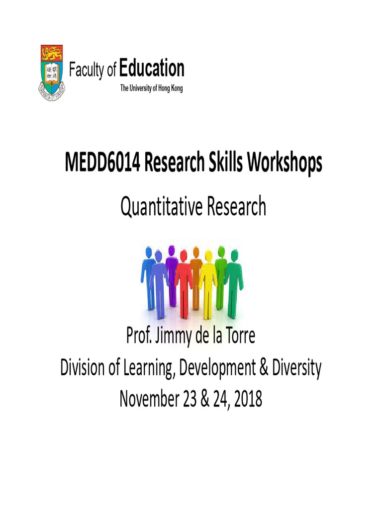 Quantitative Research Workshop Guide | PDF | Statistics | Quantitative ...