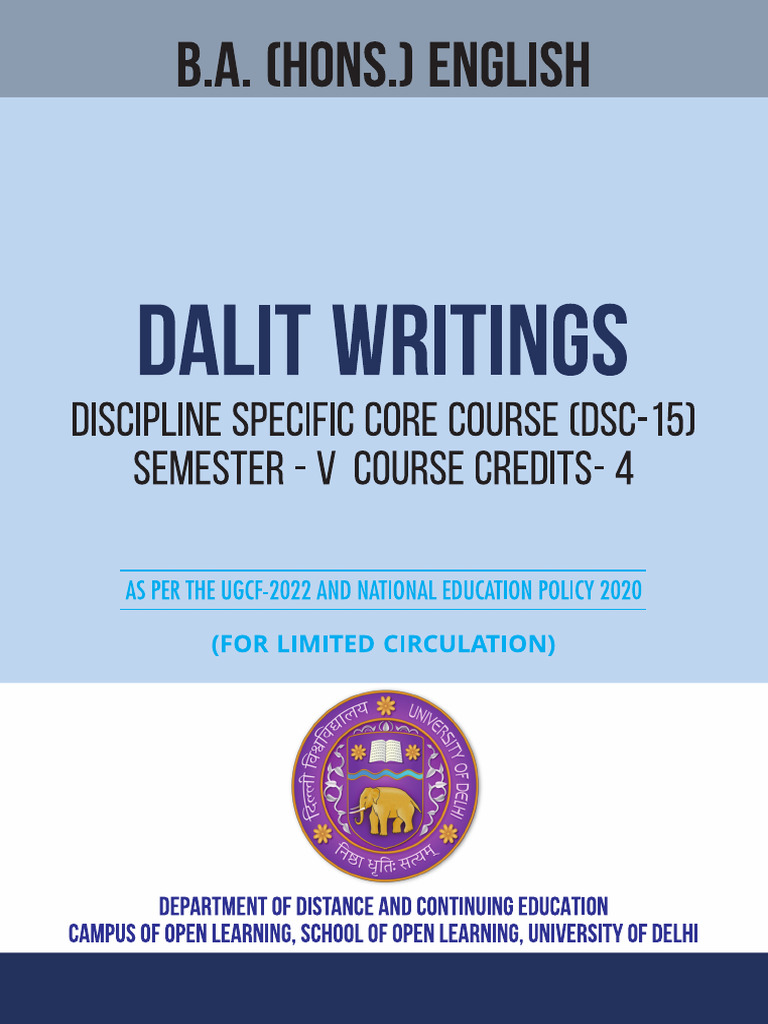 Dalit Writings | PDF | Dalit | Caste