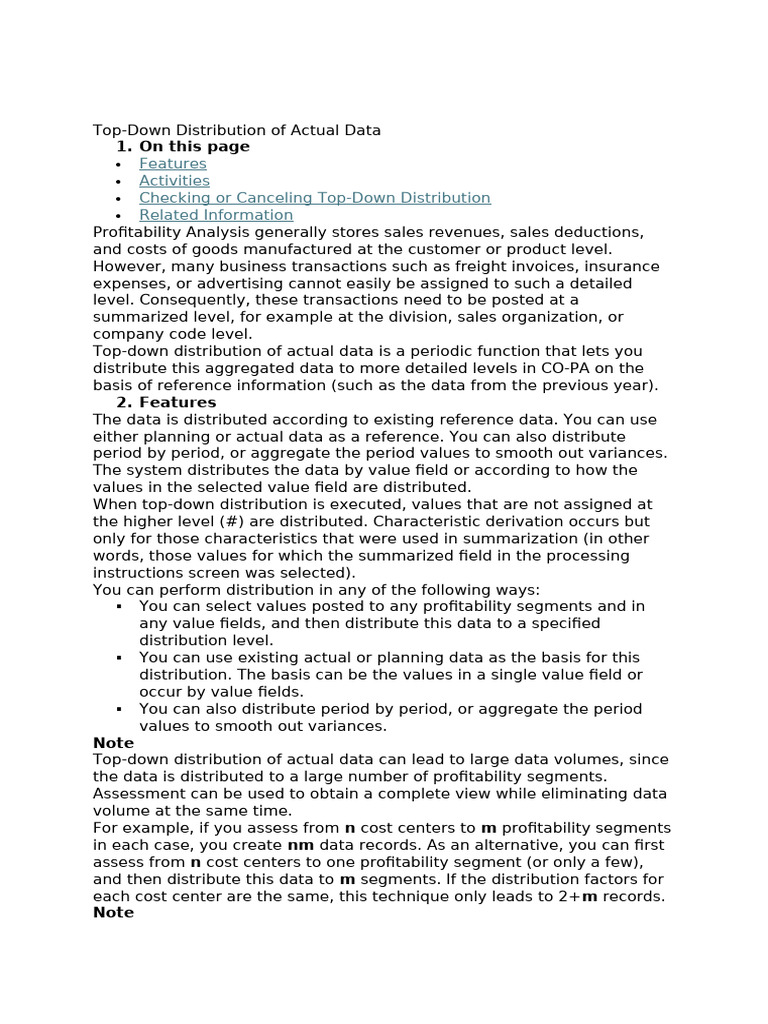 Top-Down Distribution of Actual Data | PDF | Data
