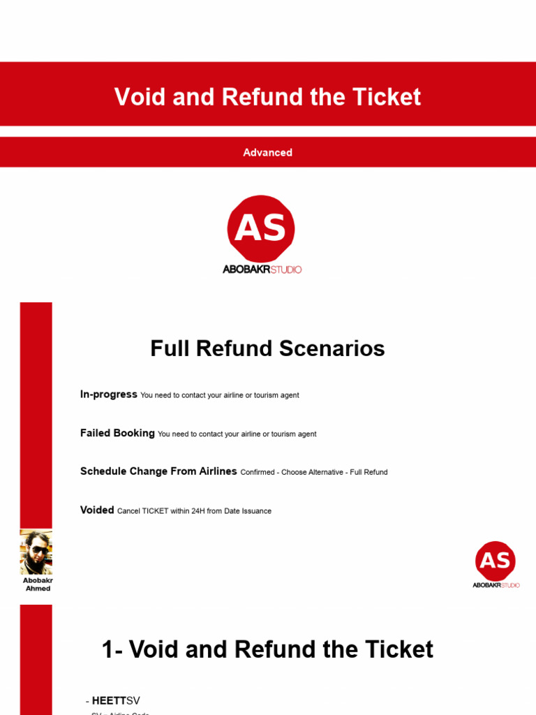 Ticket Void and Refund Guide | PDF