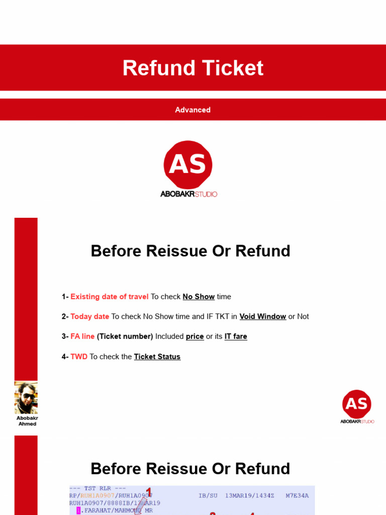 Ticket Refund and Reissue Guide | PDF
