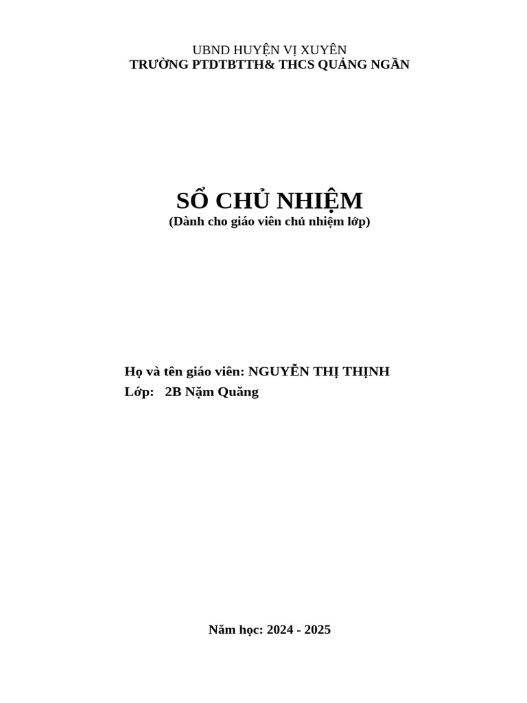 So-chu-nhiem (24- 25) - Thịnh 2B LINH LÀM | PDF