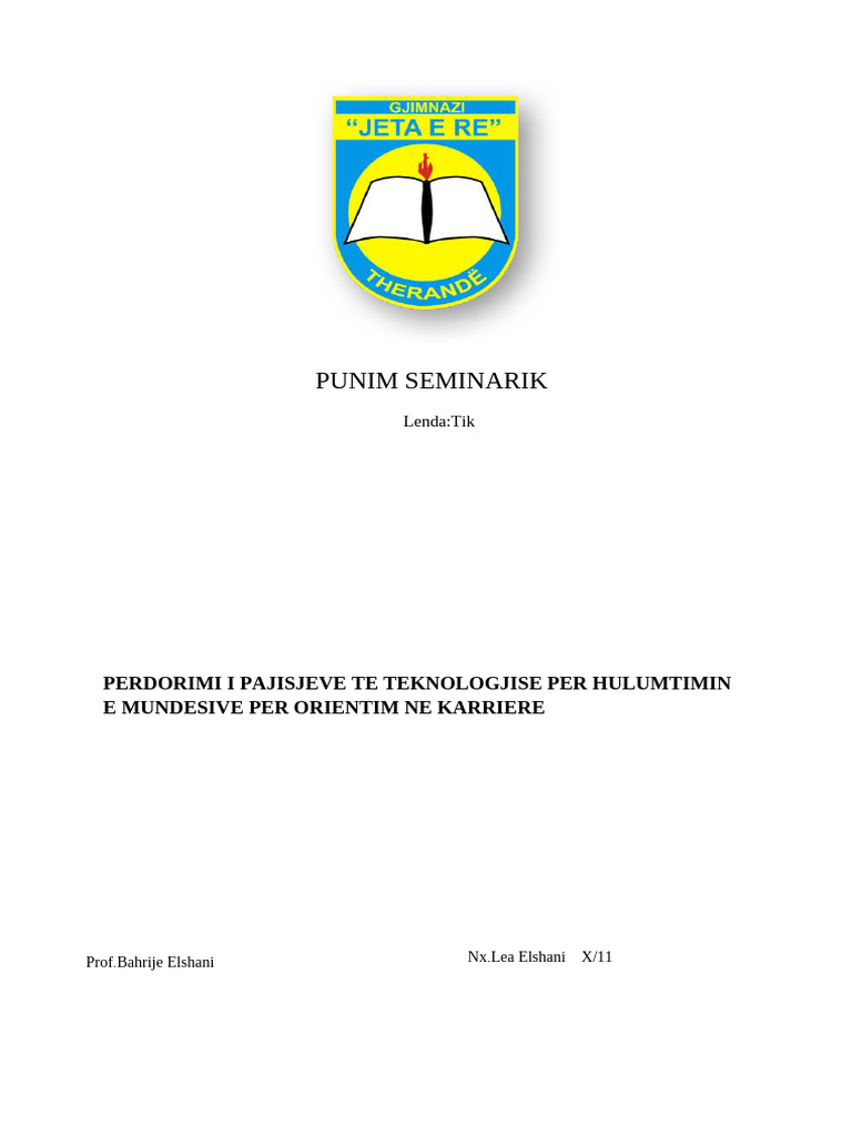 Punim Seminarik 2356 | PDF