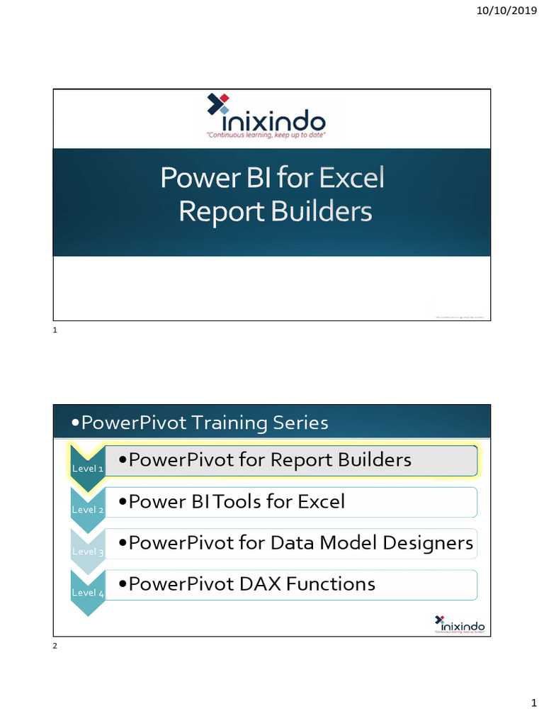 Power BI and PowerPivot Overview | PDF | Microsoft Excel | Data Management