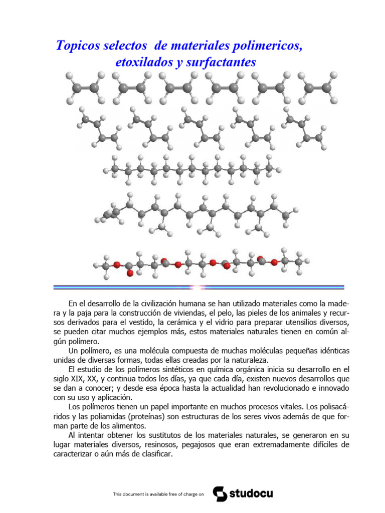 Polímeros | PDF | Polímeros | Polimerización