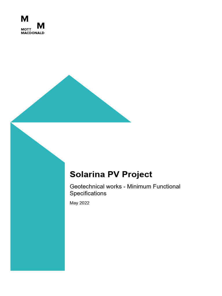 SOLPV-DOC-MFS Geotechnical Works | PDF | Geotechnical Engineering | Specification (Technical ...
