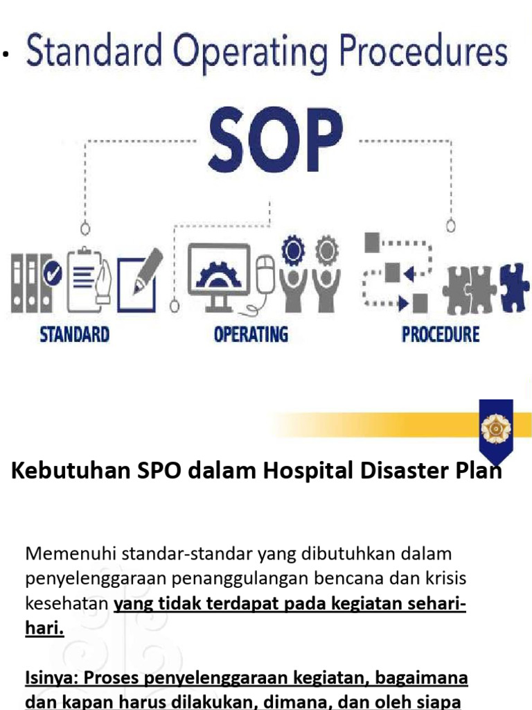 Sutono - SOP Saat Bencana Final | PDF