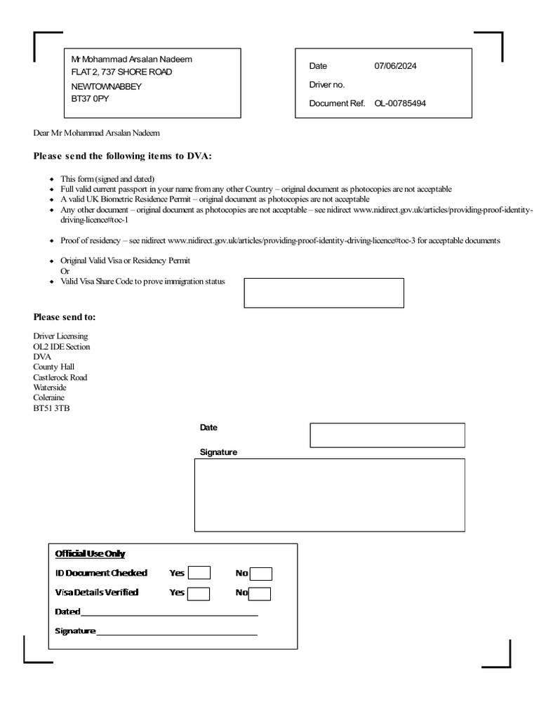 1st Provisional OL2 Form | PDF