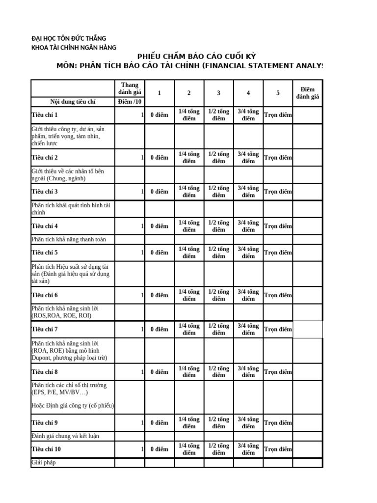 Rubric FSA | PDF