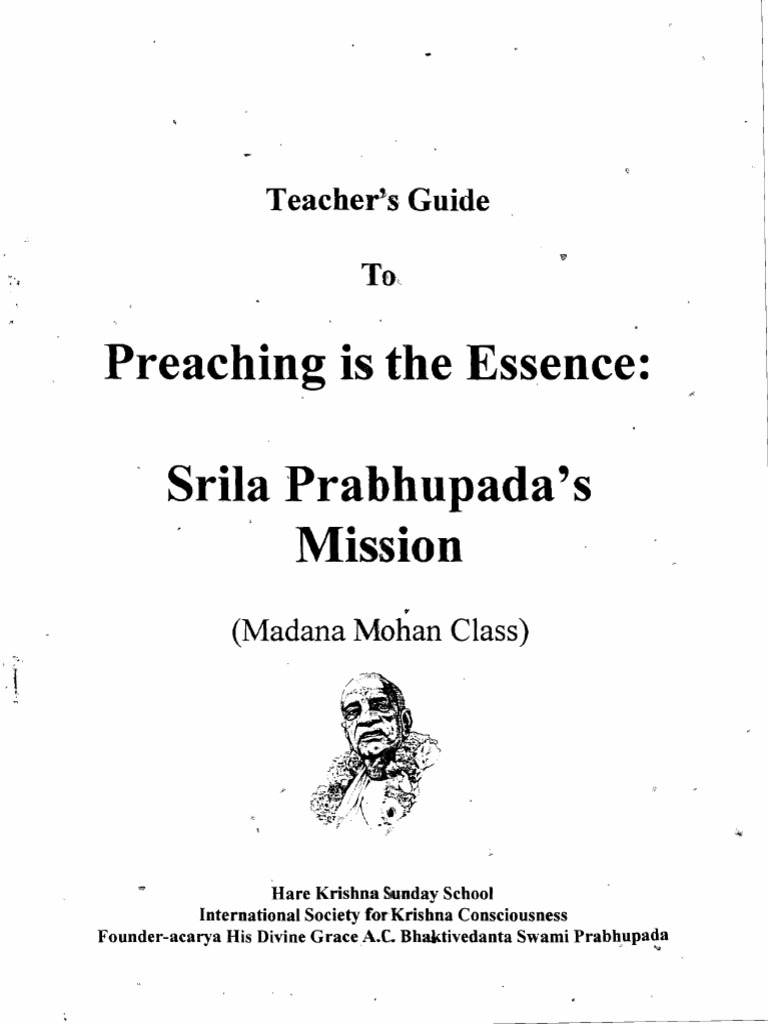 Preaching Is The Essence Srila Prabhupada's Mission - TG | PDF | Krishna | Hinduism