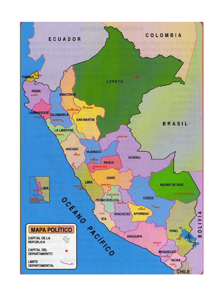Mapa Del Perú Color | PDF