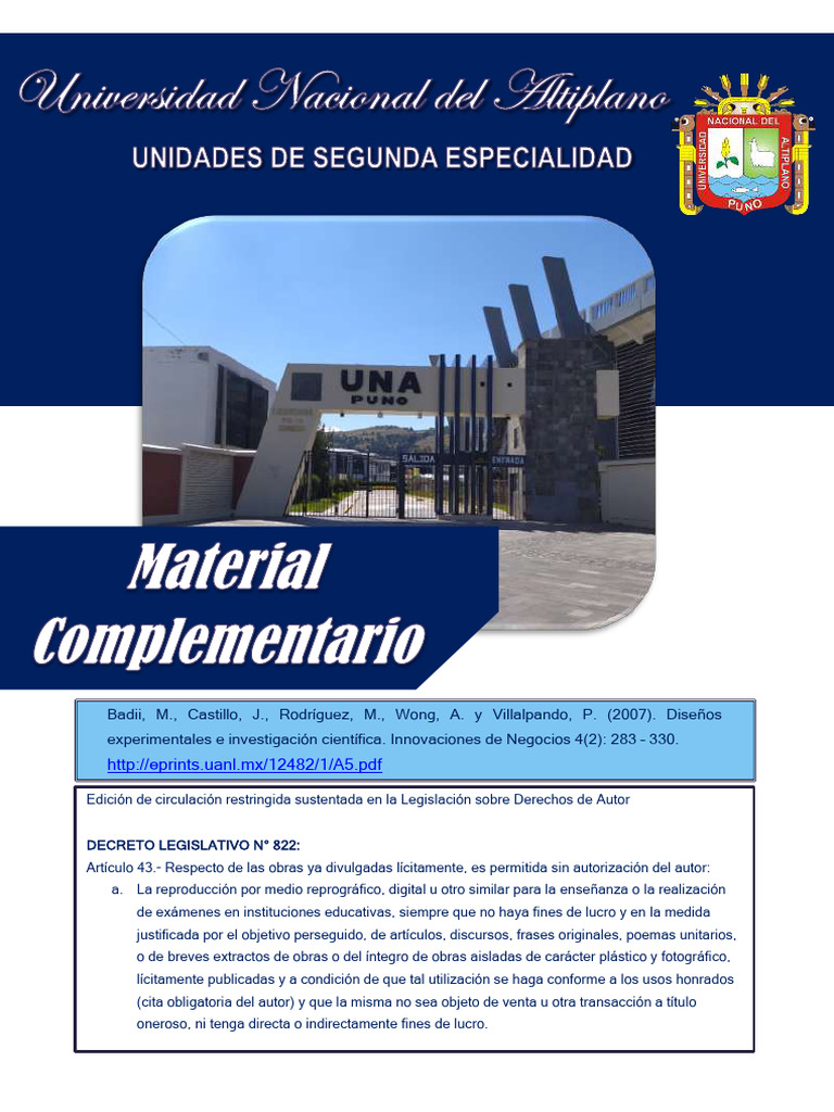 3 - Material Complementario Tema 4-Diseños Experimentales | PDF | Experimentar | Probabilidad