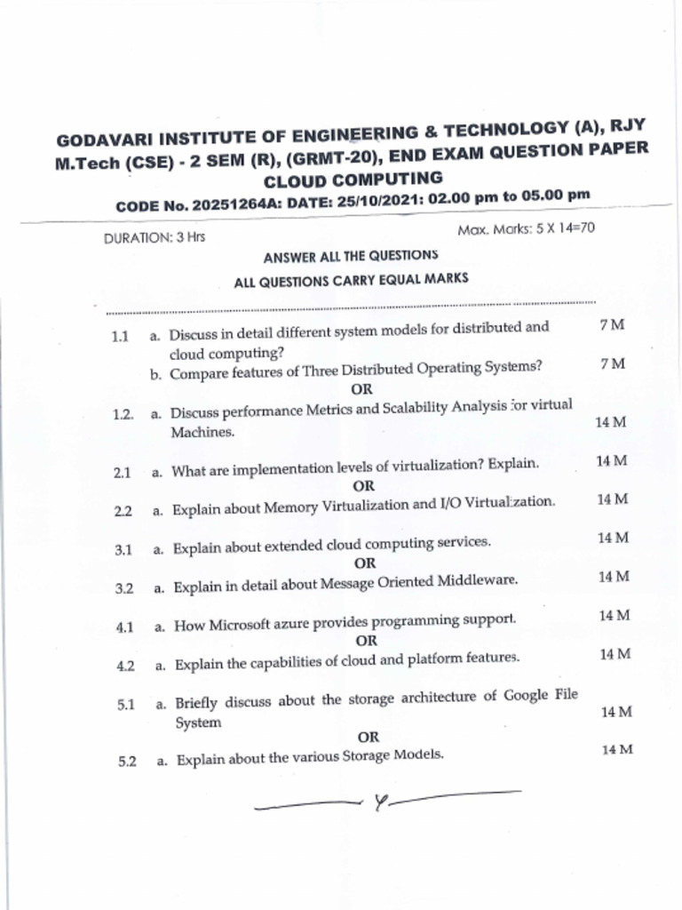 R 20 Cloud Computing Cse | PDF