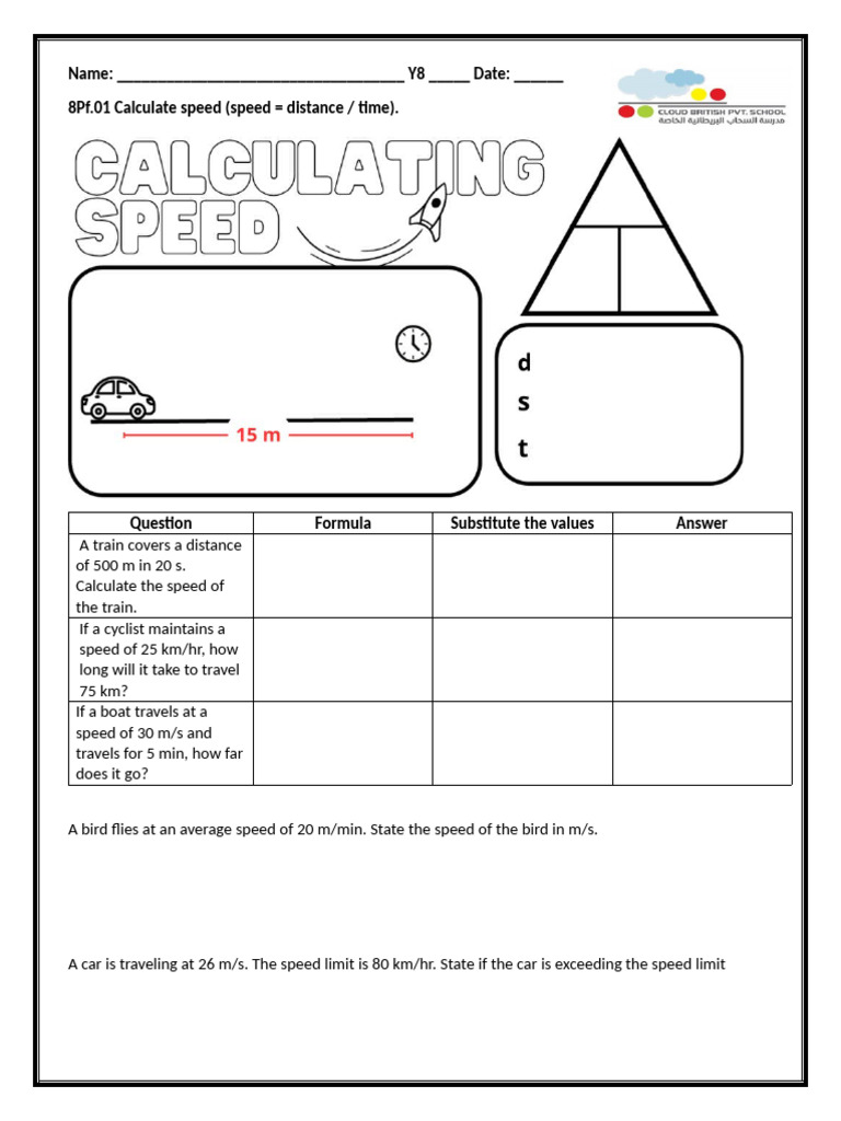 Calculate Speed | PDF | Teaching Methods & Materials | Computers