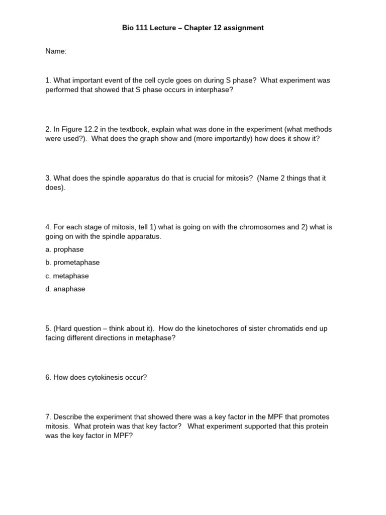 Chapter 12 Worksheet 24 | PDF
