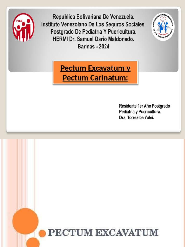 Pectum Excavatum y Pectum Carinatum - Yulei | PDF