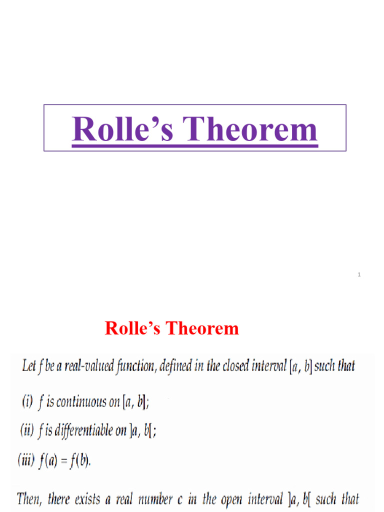 Roll's Theorem | PDF