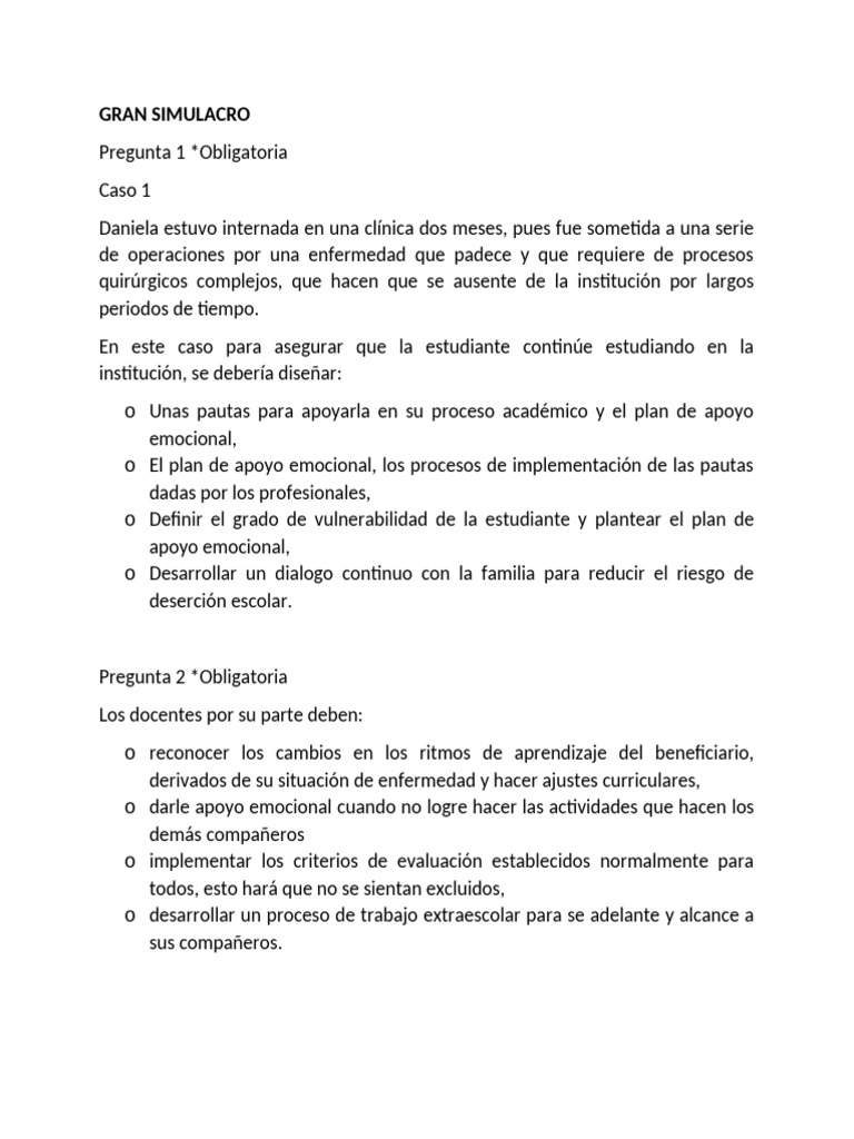 Gran Simulacro. | PDF | Evaluación | Constructivismo (filosofía de la ...