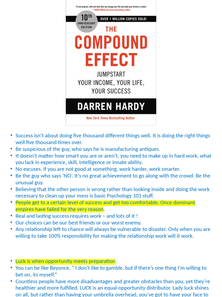 Mastering the Compound Effect | PDF | Self-Improvement