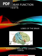 Lobar Function Test. | PDF | Parietal Lobe | Frontal Lobe