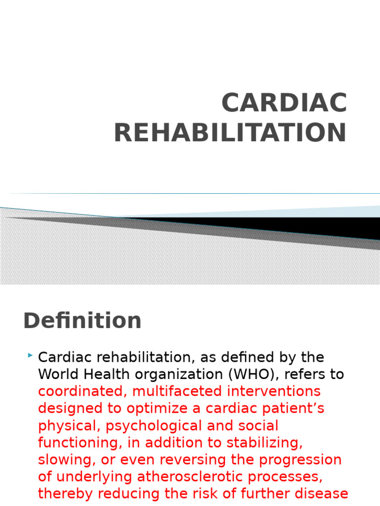 Cardiac Rehabilitation-1 | PDF | Strength Training | Blood Pressure